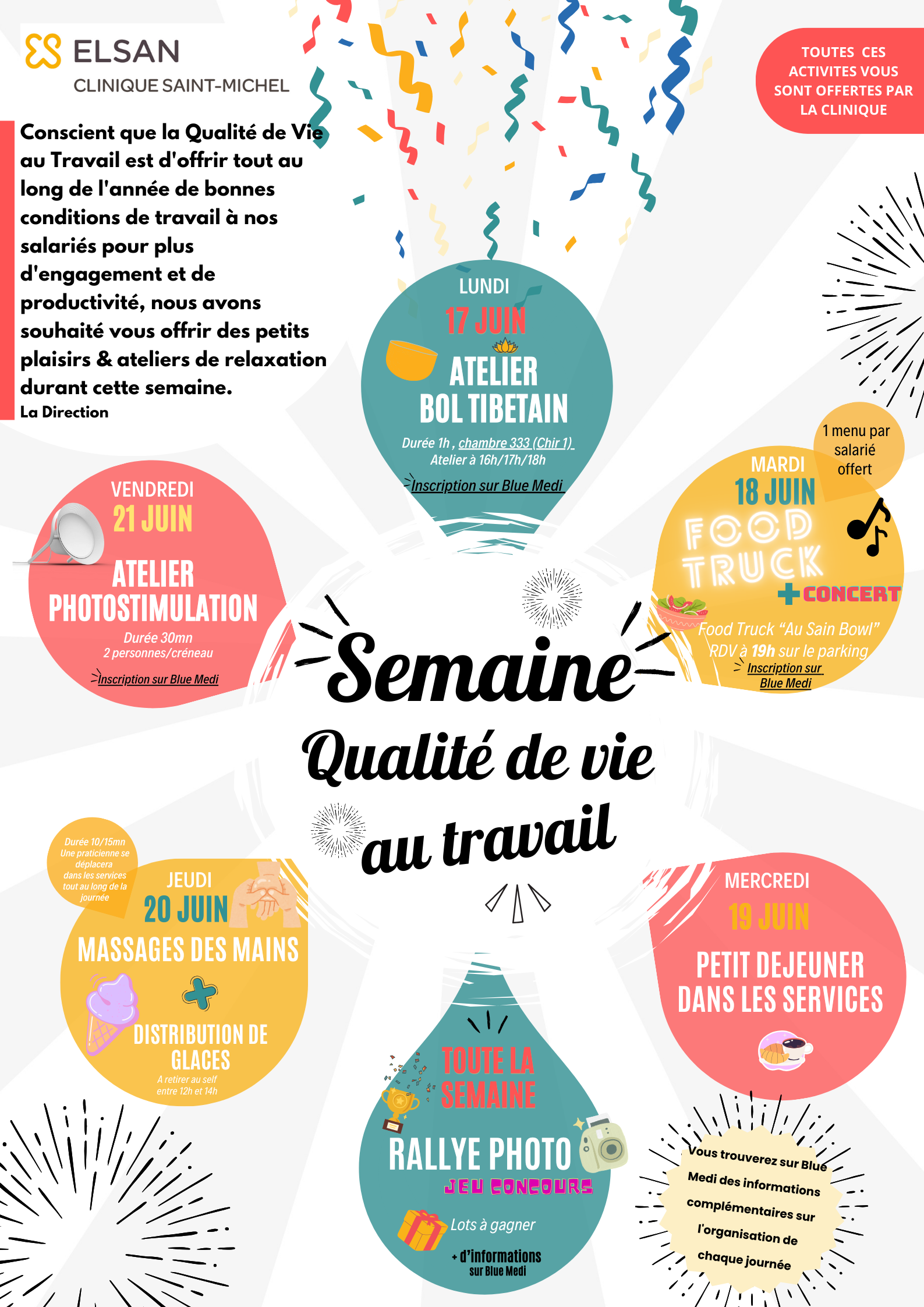 Semaine de la Qualité de Vie au Travail à la Clinique Saint Michel Toulon | Elsan